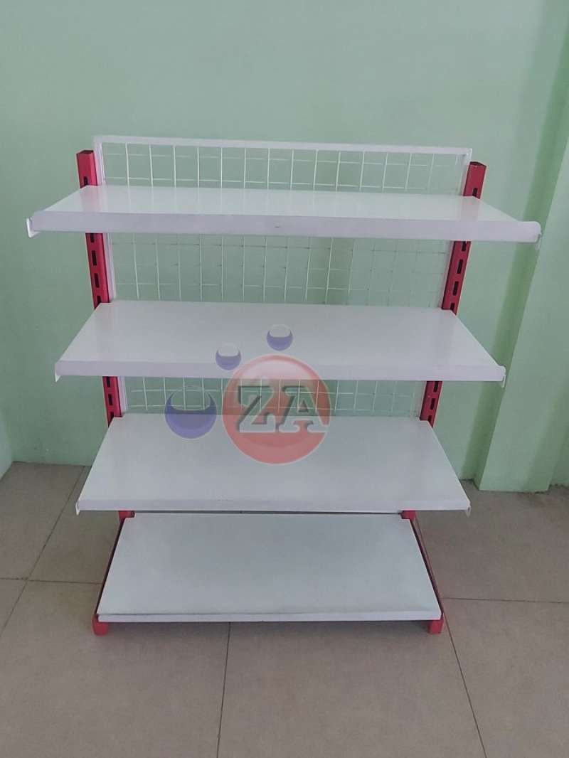 Promo Rak Gondola Single End 4 Ambalan Susun Minimarket Murah 70x28x120 ...