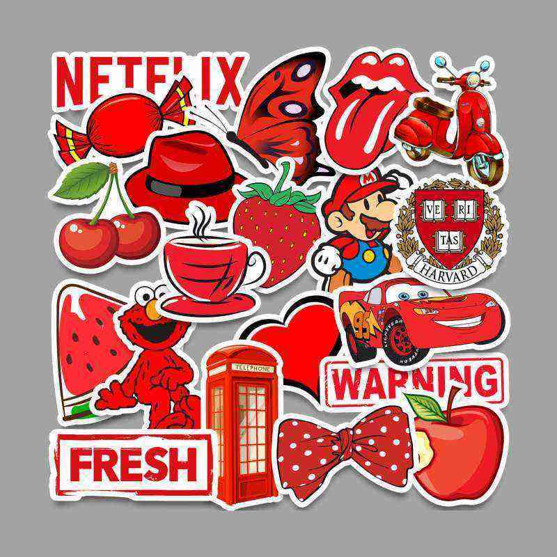 Jual Sticker Pack Tumblr - Red Aesthetics [20 Pcs] Di Seller Yeager Art ...