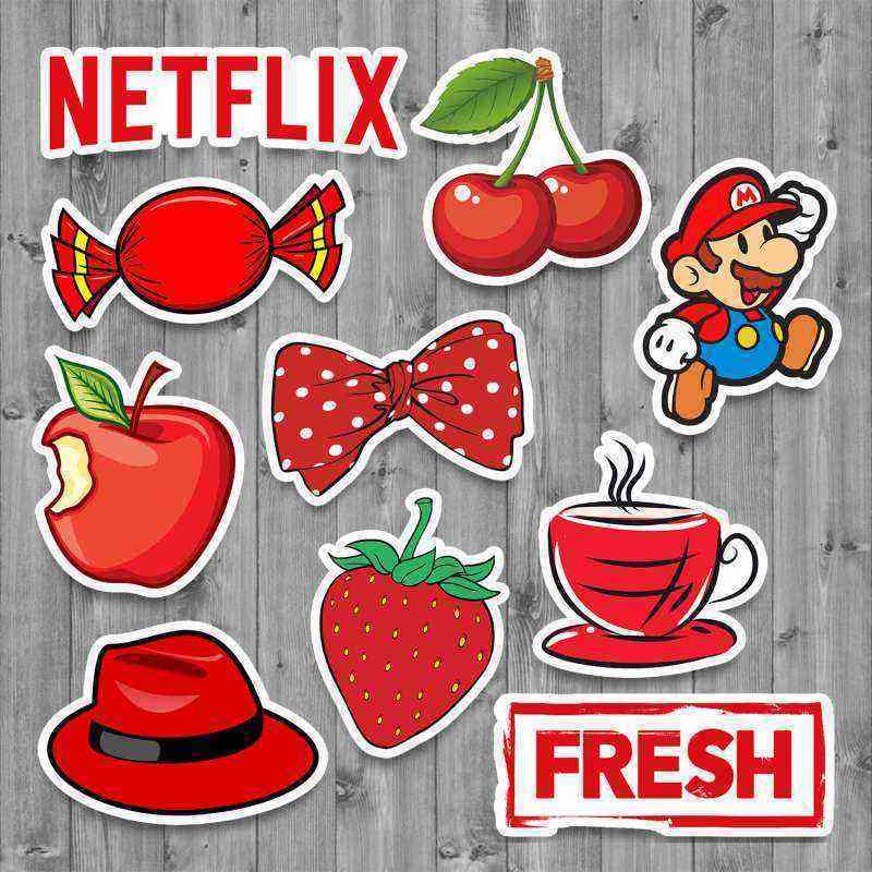 Jual Sticker Pack Tumblr - Red Aesthetics [20 Pcs] Di Seller Yeager Art ...