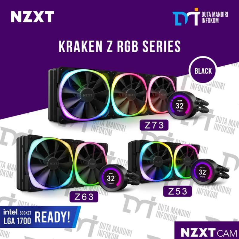 Promo Nzxt Kraken Z53 Rgb I Z63 Rgb I Z73 Rgb - Lcd Aio Liquid Cpu Cooler Diskon 23% Di Seller ...