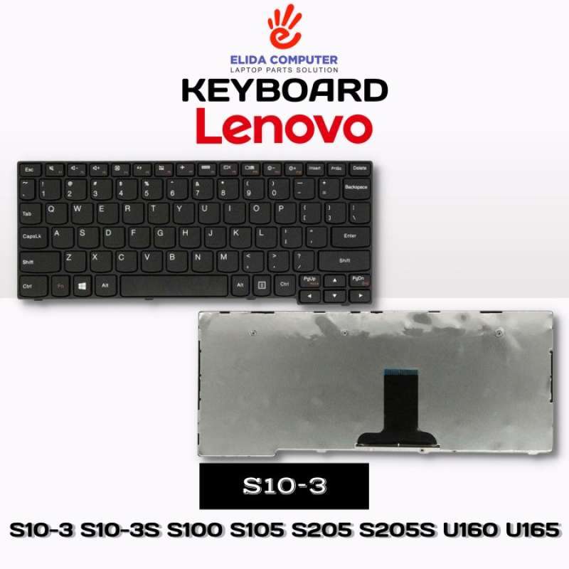 Promo Keyboard Ideapad S100 S110 S10-3 S10-3s S205 Series Hitam Diskon ...
