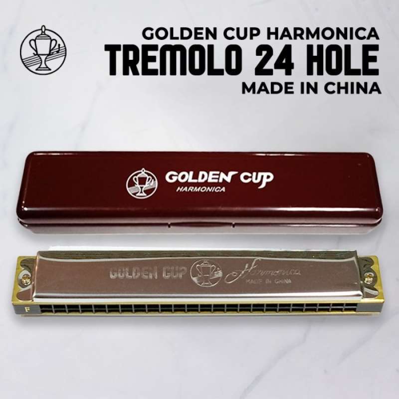 Jual Harmonica Harmonika Golden Cup Tremolo Golden Cup 24 Hole Di ...