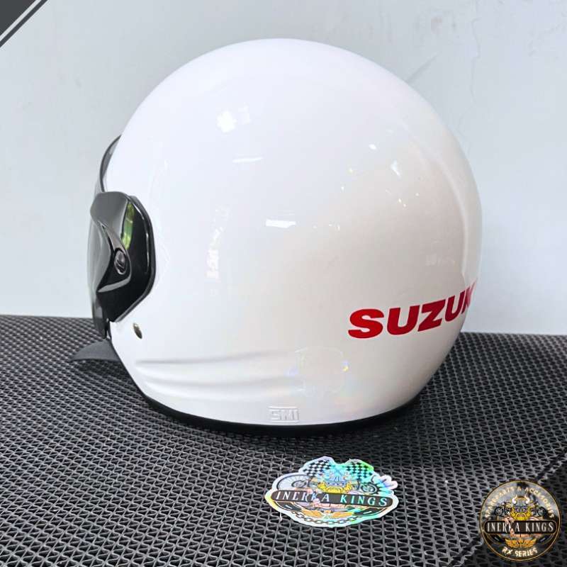 Jual Helm Half Face Original Suzuki Jadul Vintage Putih Nos Di Seller ...