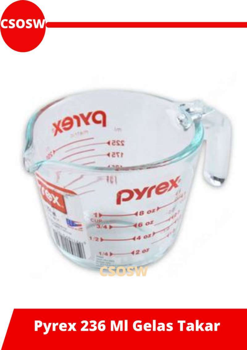 Promo Pyrex Gelas Takar Gelas Ukur Kaca 236 Ml Measuring Cup Food Grade ...