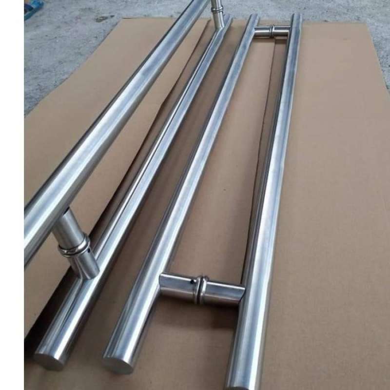 Promo Handle Stainles Stainless H Pipa Bulat Atraksi Pintu Kaca H 80 ...