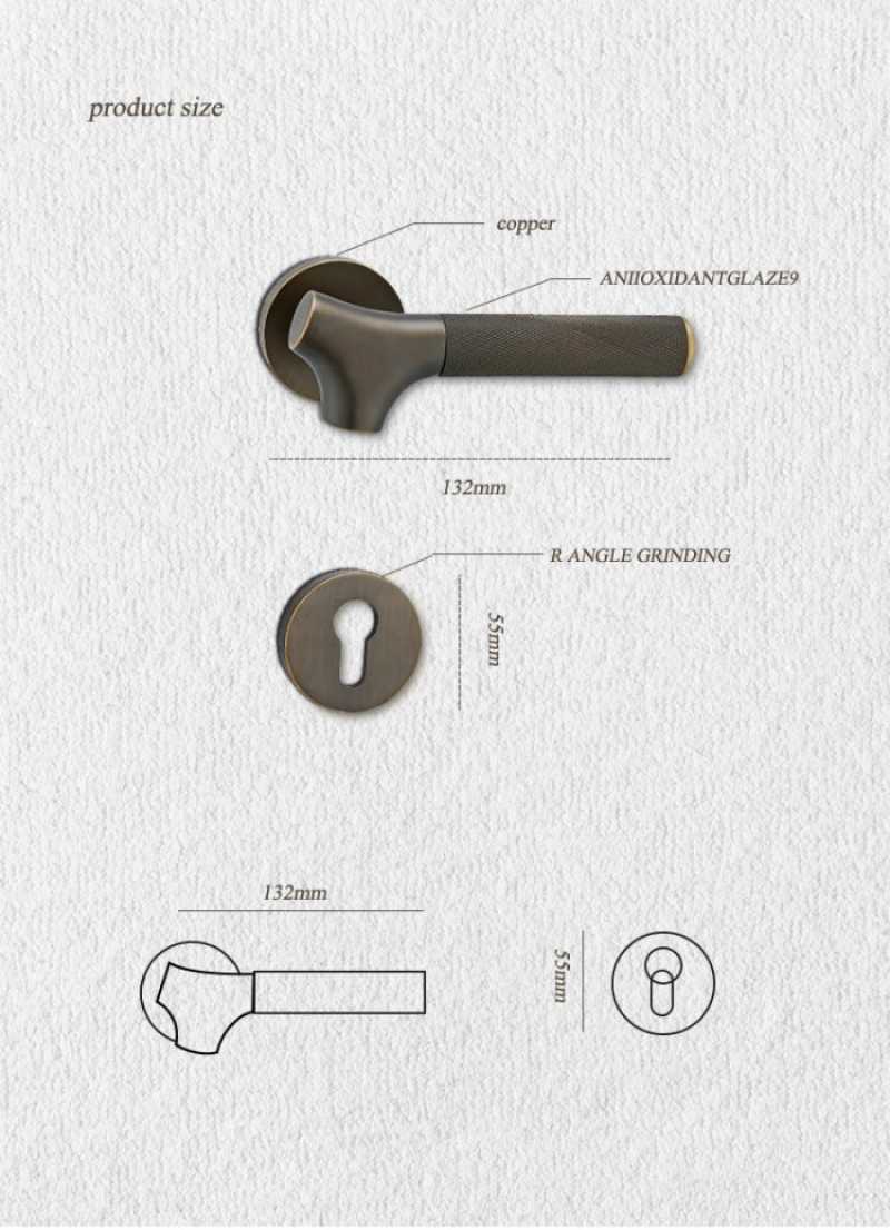Promo Gagang Pintu Door Handle Kayu Besi Full Set Bronze Kuningan ...