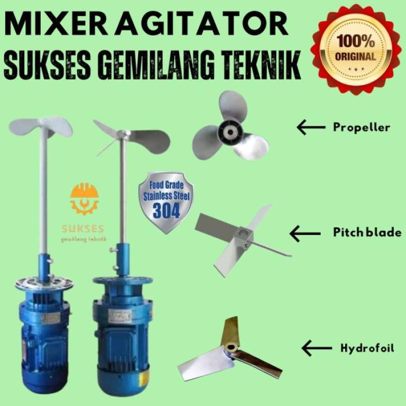 Promo Agitator Mixer Kimia Ss304 7,5kw 10hp 1450rpm 3 Phase 4 Pole Diskon 23% Di Seller Kulee ...