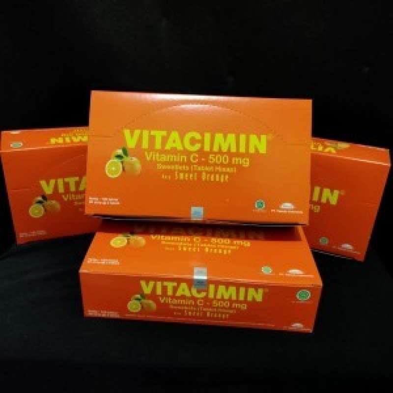 Jual Vitacimin 1 Box Isi 100 Tablet Fresh Lemon - Orange Di Seller ...