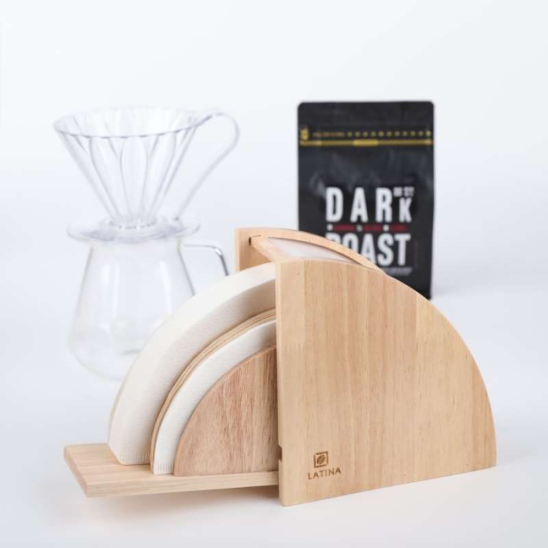 Promo Latina Prismo Wooden Coffee Filter Depo Box Kotak Kayu Tempat ...