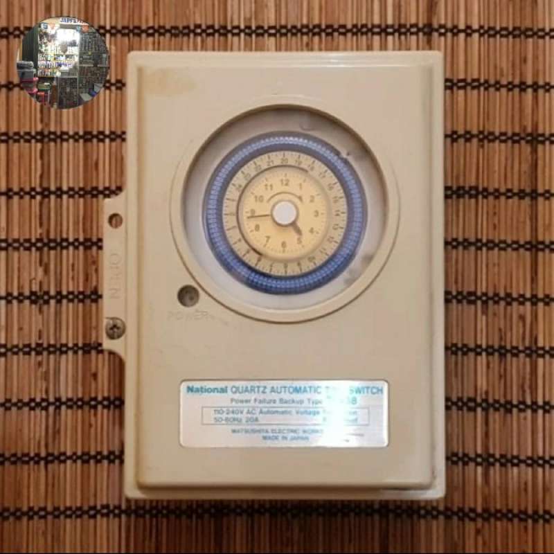 Promo Quartz Automatic Time Switch National Panasonic Tb438 110-220vac Japan Diskon 23% Di ...