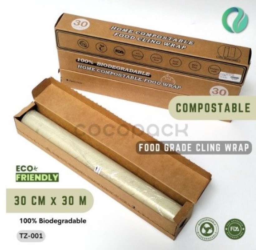 Promo Home Compostable Eco Food Cling Wrap 30cm X 30m Diskon 23% Di ...