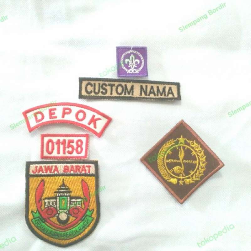 Jual Atribut Pramuka Full Set , Badge Pramuka , Emblem Pramuka , Nama ...