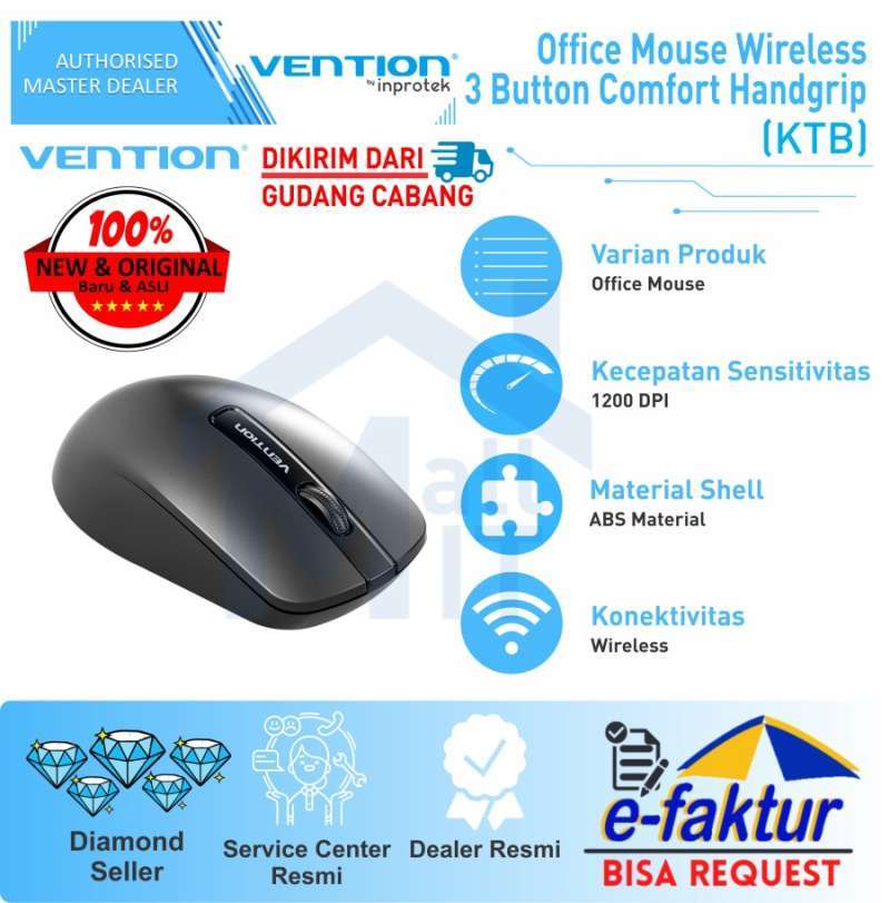 Jual Vention Mouse Cable Wireless Mouse Bluetooth Optical Usb 1200 Dpi For Pc Laptop Mac Windows ...