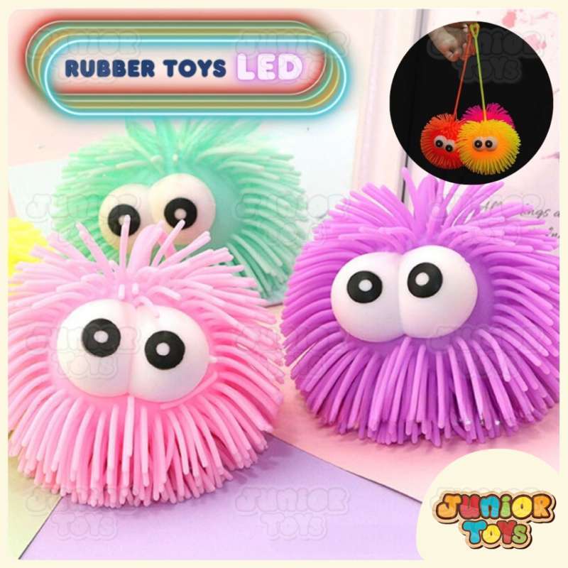 Jual Mainan Ubur Ubur Mata Lucu Yoyo Karet Nyala Lampu Rubber Toys Squishy Anak Viral Di Seller ...