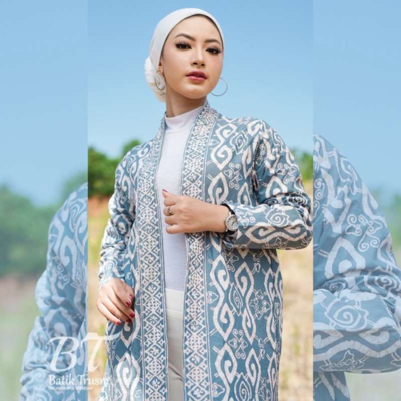 Jual Batik Trusmi Kemeja Dan Long Outer Terbaru Edisi Thofu - Long ...