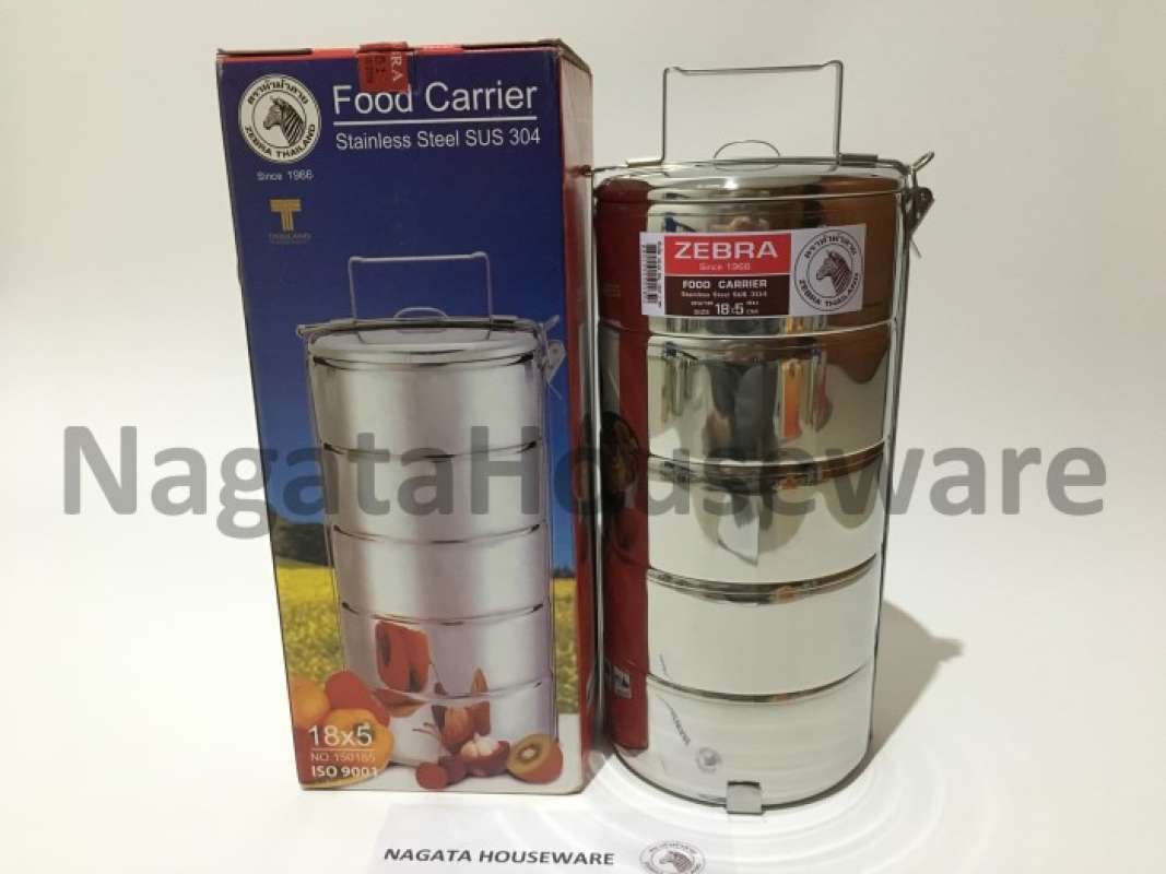 Jual Rantang 5 Tingkat Stainless Steel / 5 Tier Food Carrier Zebra ...