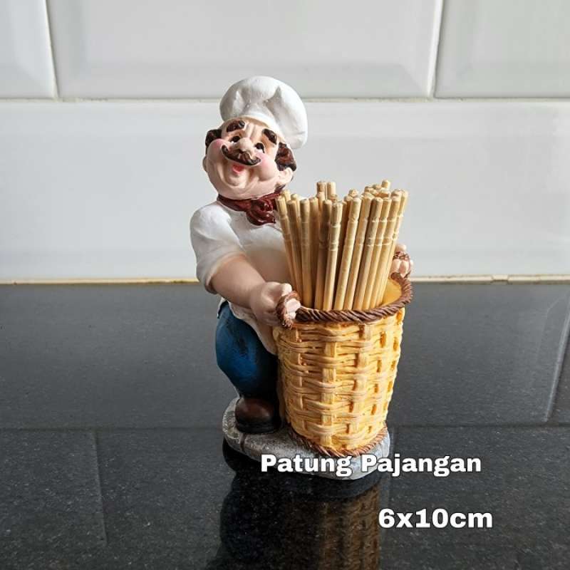 Jual Patung Pajangan Koki Chef Tempat Tusuk Gigi Toothpick Decor Dapur ...