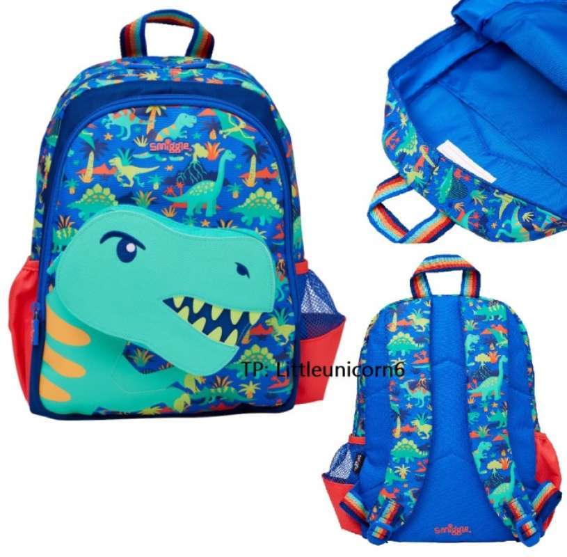 Jual Smiggle Movin Dino Backpack Lunchbag Hardtop Bottle Original - Tas ...