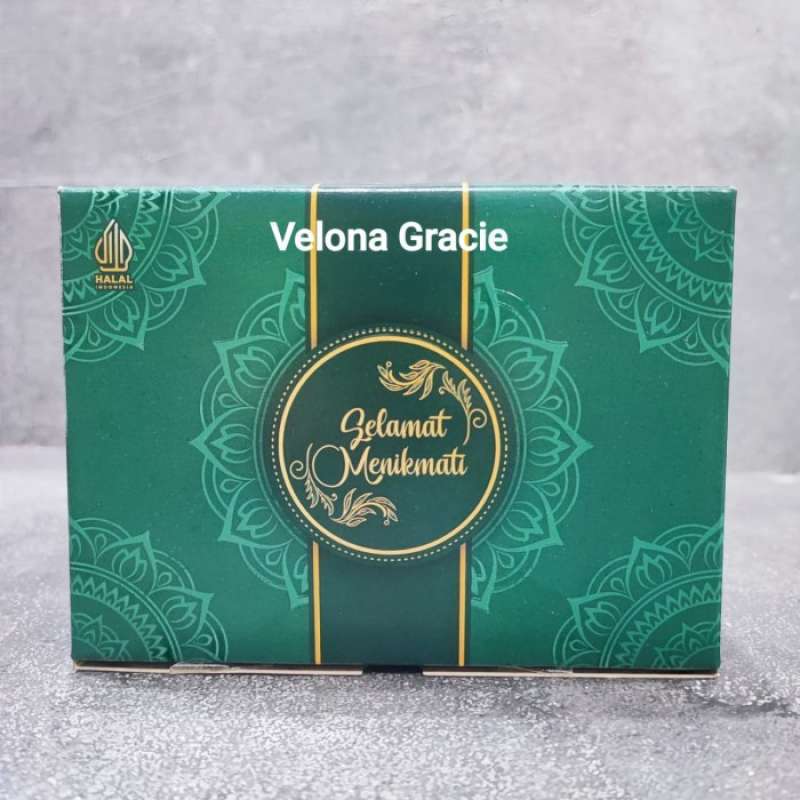 Jual Dus Snack 12x16 Signature Classic Hijau Isi 50 Pcs Motif Box Kue ...