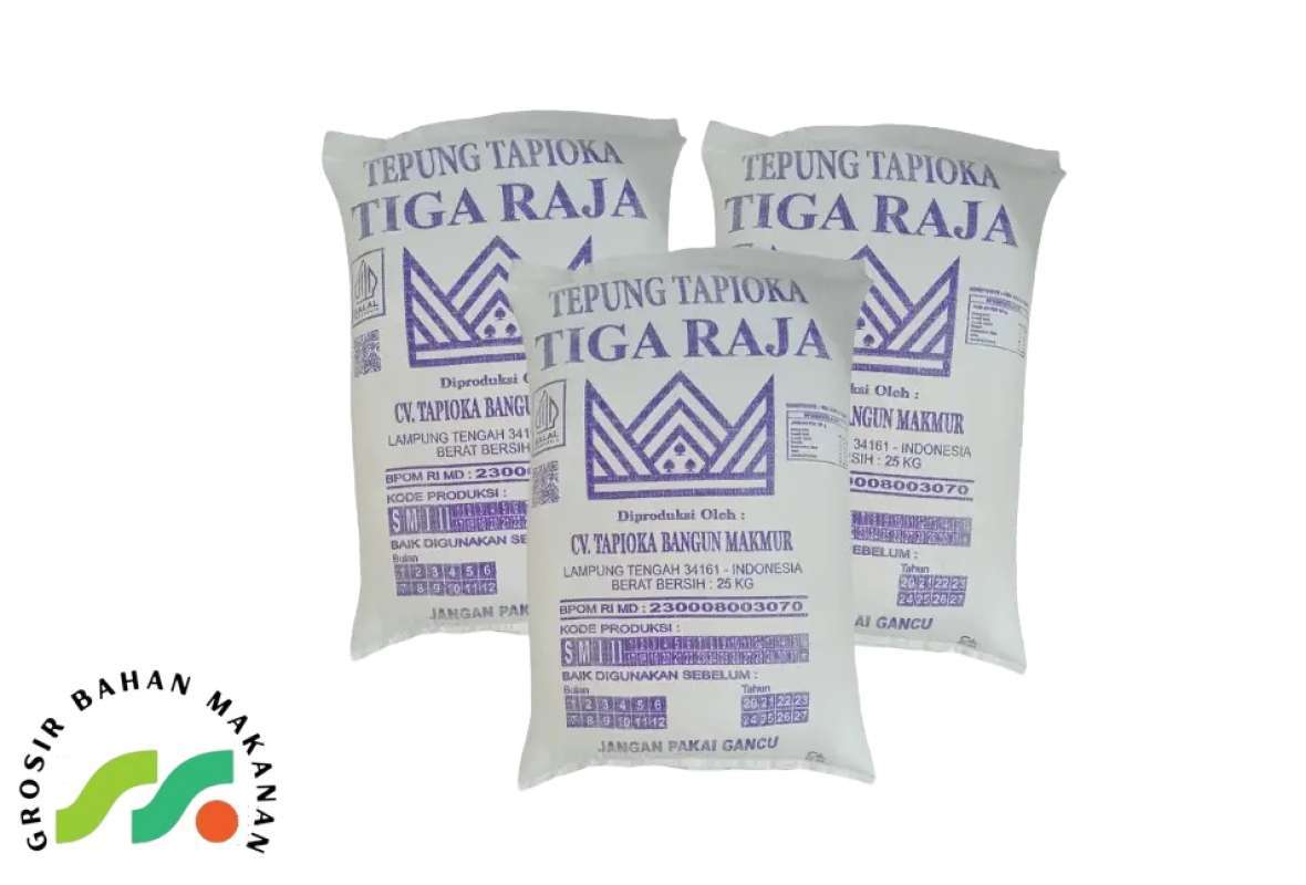 Jual Tepung Tapioka 25 Kg Tigaraja Di Seller Grosir Bahan Makanan ...
