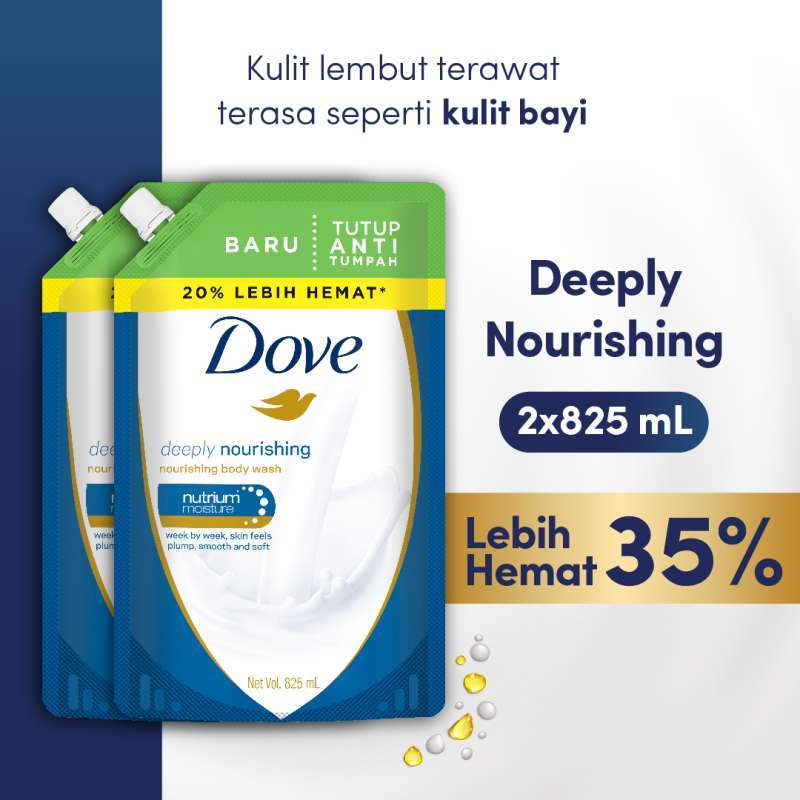 Promo Dove Deeply Nourish Body Wash [825 Ml X 2 Pcs] - Banded Diskon 34 ...