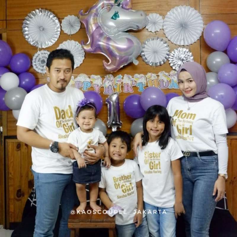 Jual Gratis Custom Nama Kaos Couple Keluarga Ultah Ulang Tahun Seragam ...