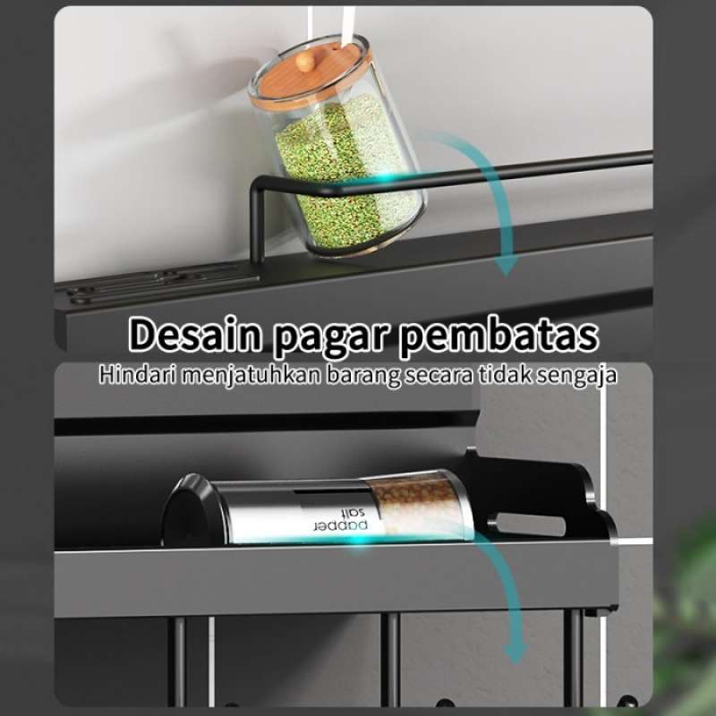 Jual Rak Bumbu Dapur Dinding Kitchen Rack Tempat Pisau Rak Gantung Di ...