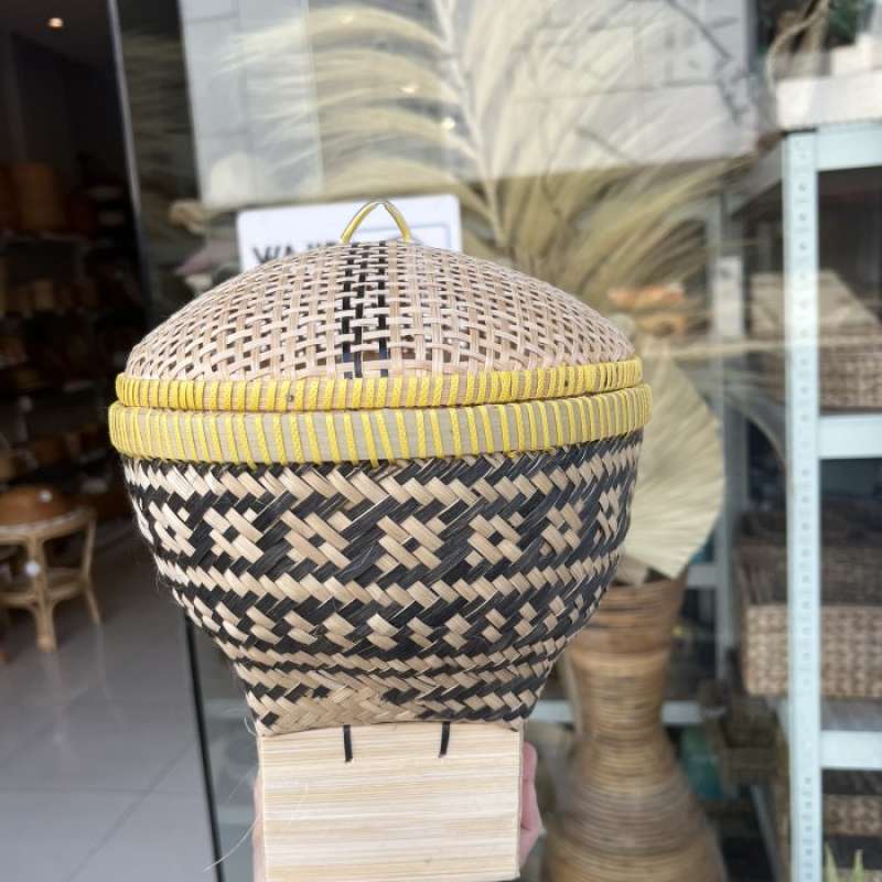 Jual Bakul Wakul Sangkul Boboko Ceting Tempat Nasi Anyaman Bambu Tutup Bk05 Di Seller Sentry ...