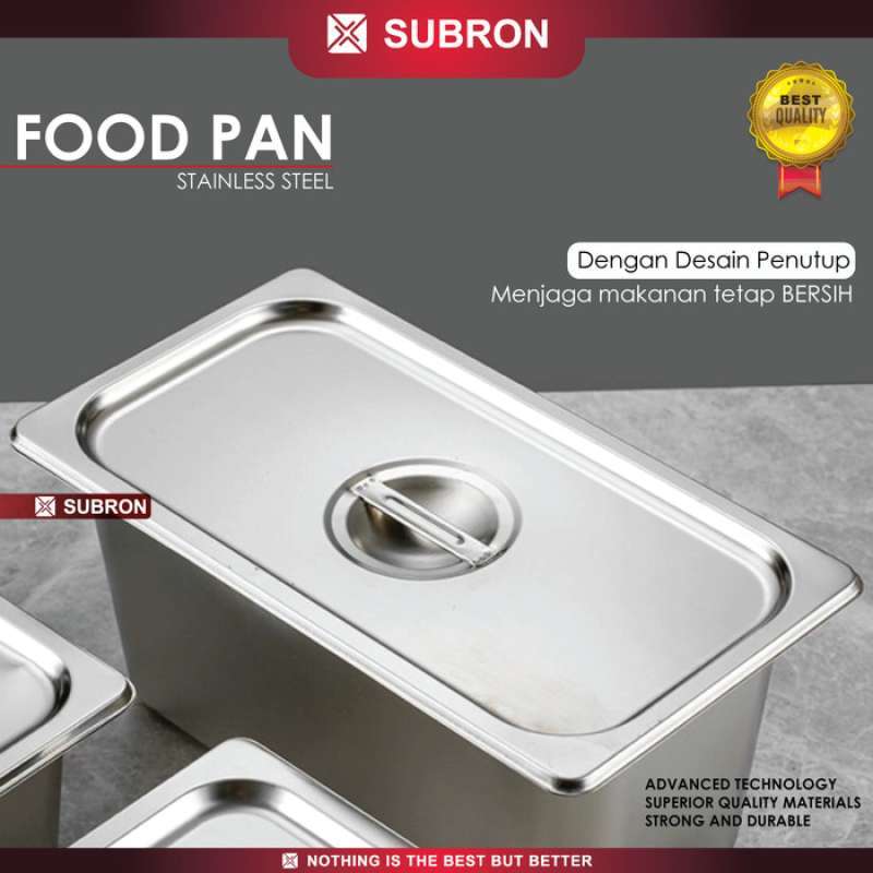 Jual Subron Tutup Food Pan 1/4 Wadah Penyimpan Stainless Steel ...
