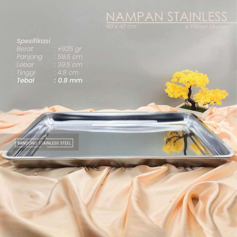 Jual Nampan Baki Stainless Steel Tebal 60x40x4.8cm Kuat Di Seller Sentry - Cengkareng Timur ...