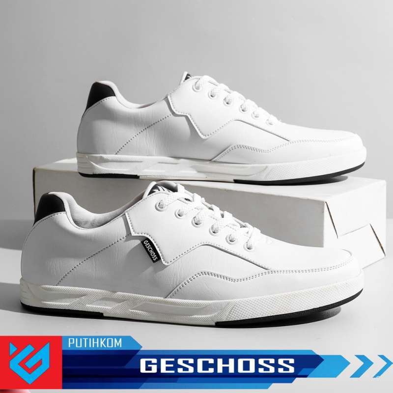 Promo Bossindo Full White [] Sepatu Pria Sneakers Sepatu Lokal Pria ...
