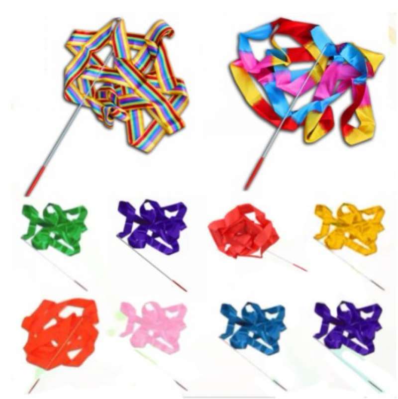 Jual Tali Pita Tari Stik Balet Senam Ritmik Twirling Ribbon Gymnastic ...