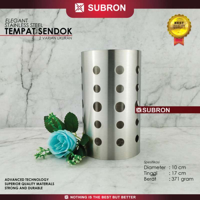Jual Subron Sus 304 Tempat Sumpit Sendok Garpu Sedotan Stainless Tebal ...