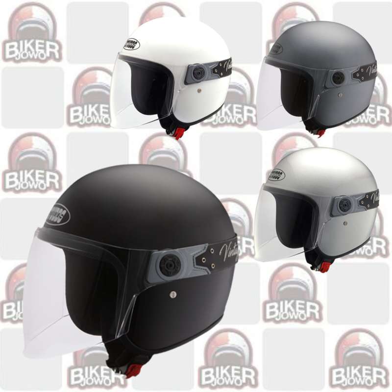 Jual Helm Studds Jetstar Vintage With Visor Retro Open Face Classic ...
