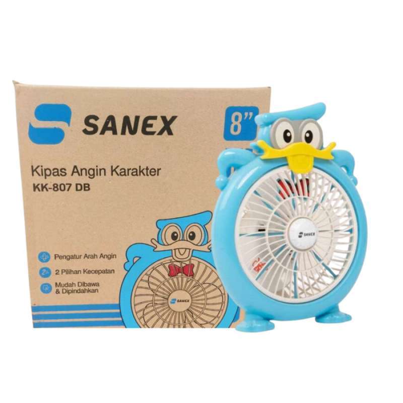 Promo Sanex Kk807db Kk-807-db Kipas Angin Meja Desk Fan Karakter Donald Duck Bebek Biru Diskon ...