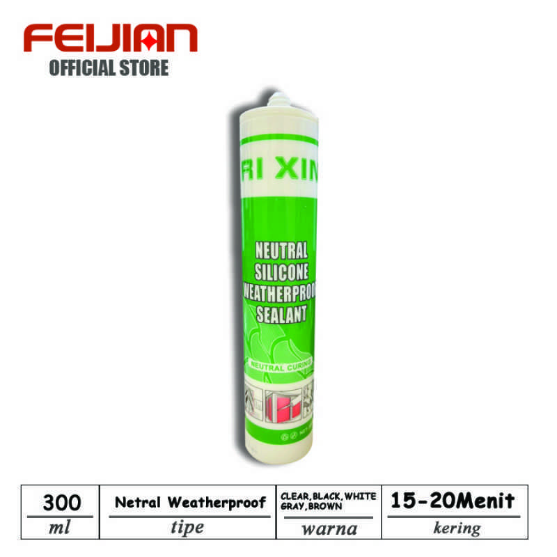 Jual Rixin Silicone Sealant Tabung 300ml Lem Kaca Netral - White Di ...