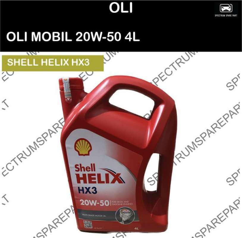 Jual Oli Mobil Shell Helix Hx3 20w-50 4l Bensin Di Seller Spectrum ...