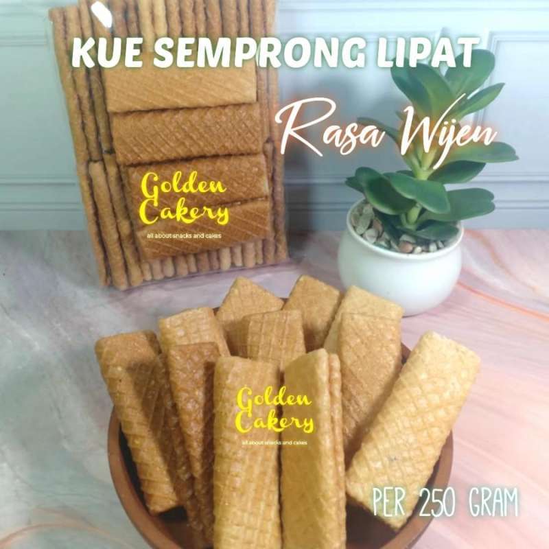 Promo Kue Semprong Lipat/semprong Dompet Terlaris Rasa Wijen 250 Gram ...