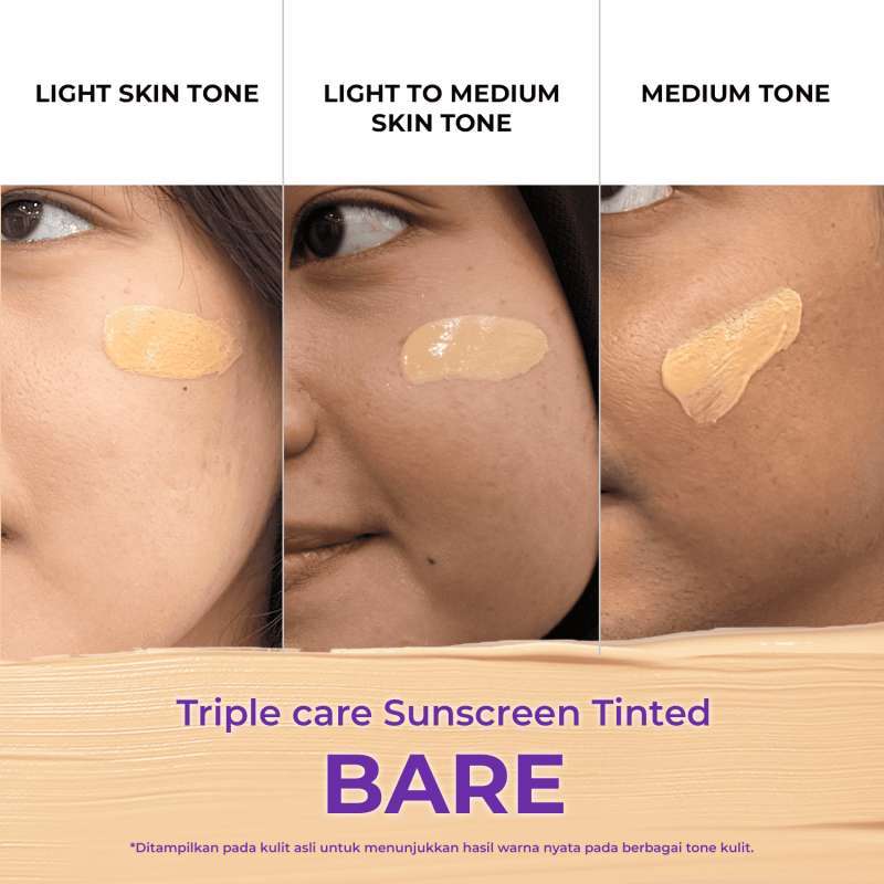 Promo Facetology Triple Care Sunscreen Tinted Spf 50 Pa++++ 40ml Diskon ...