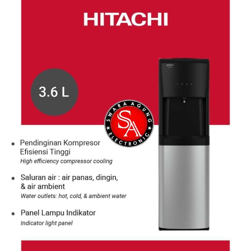 Promo Dispenser Galon Bawah Hitachi Type : Hwd-50000 - Stainless Steel ...