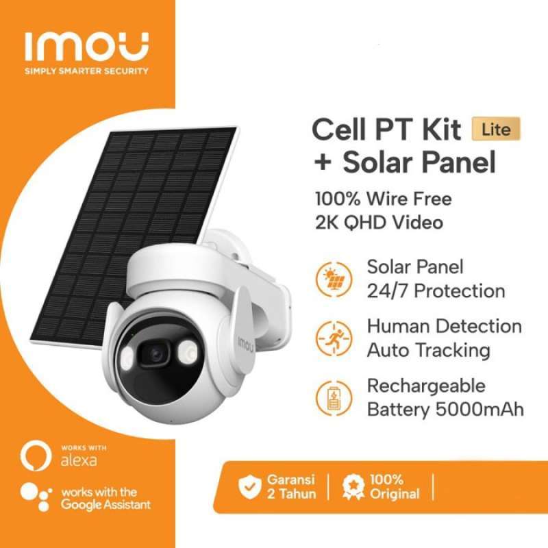 Promo Imou Cell Pt 4g Lite With Solar Panel 3mp Camera Rechargeable ...