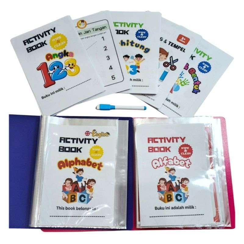 Jual Worksheet Anak Usia 2 - 6 Tahun Kb Paud Activity Book Wipe Clean ...