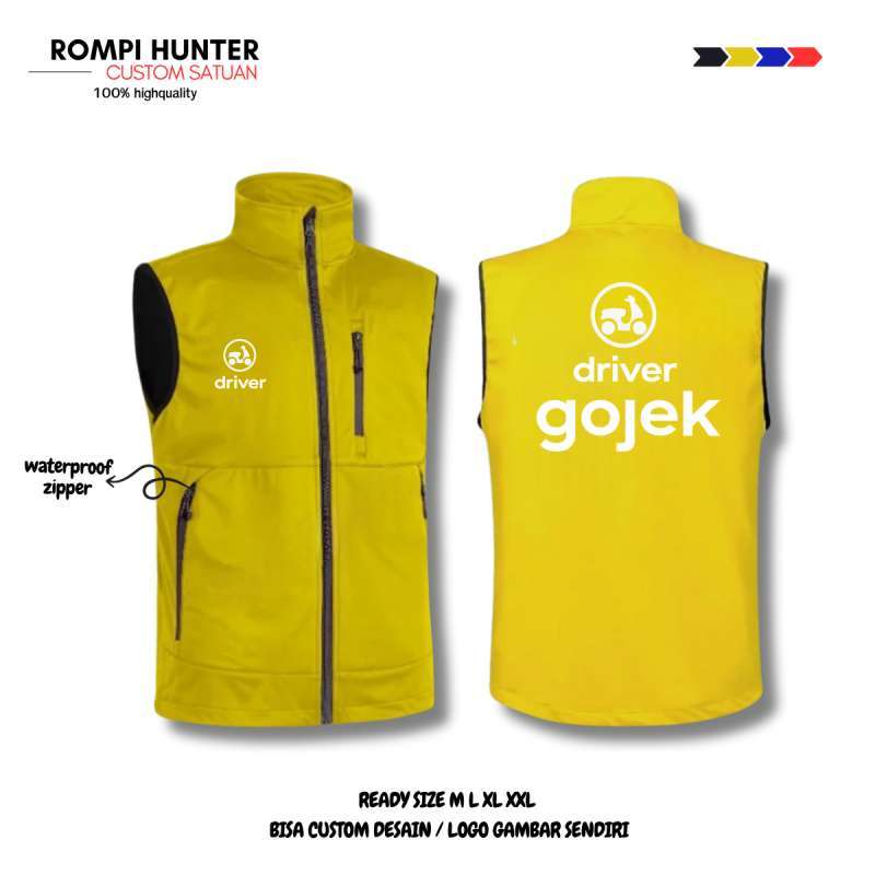 Jual Custom Rompi Hunter Logo Sendiri Wp Gojek Rompi Gojek Sablon ...