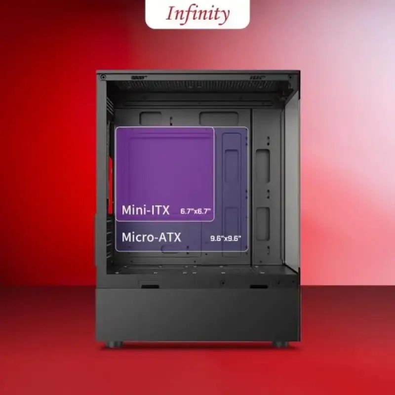 Jual Casing Infinity Noir Black + 3 Fan Matx Compact Seaview Case ...