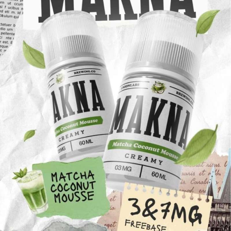 Promo Makna Matcha Coconut Mousse 60ml | Liquid Vape Rasa Creamy Matcha ...