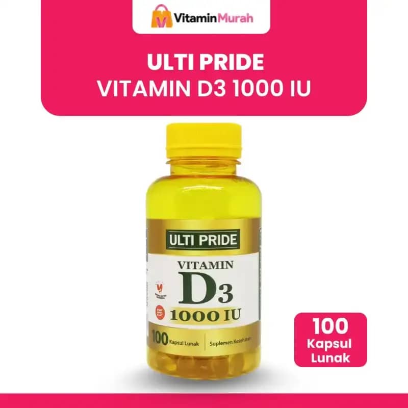 Jual Ulti Pride Vitamin D3 1000iu Isi 100 Kapsul Lunak Di Seller ...