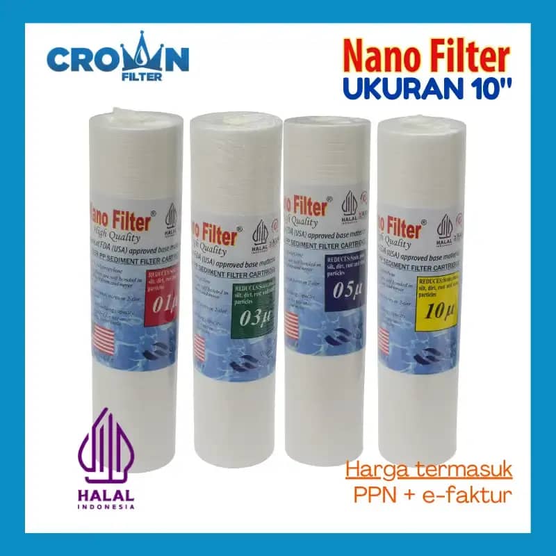 Jual Filter Air / Cartridge Filter Sedimen Nano 10 - 1 Micron - 5 ...