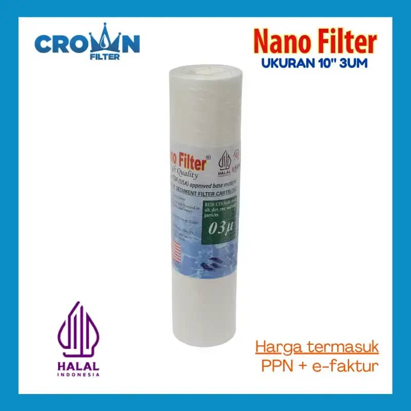 Jual Filter Air / Cartridge Filter Sedimen Nano 10 - 1 Micron - 3 ...