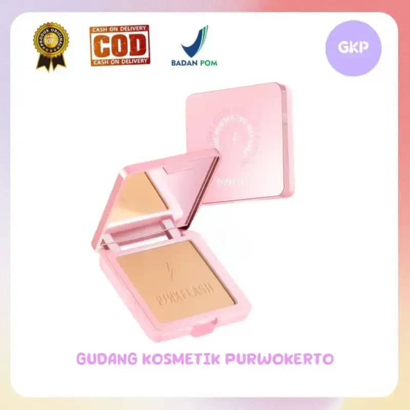 Jual Pinkflash Duo Effect Pressed Powder - Flawless Two Way Cake & No ...