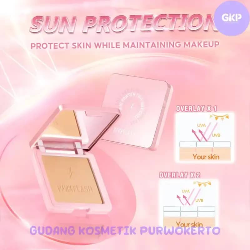 Jual Pinkflash Duo Effect Pressed Powder - Flawless Two Way Cake & No ...